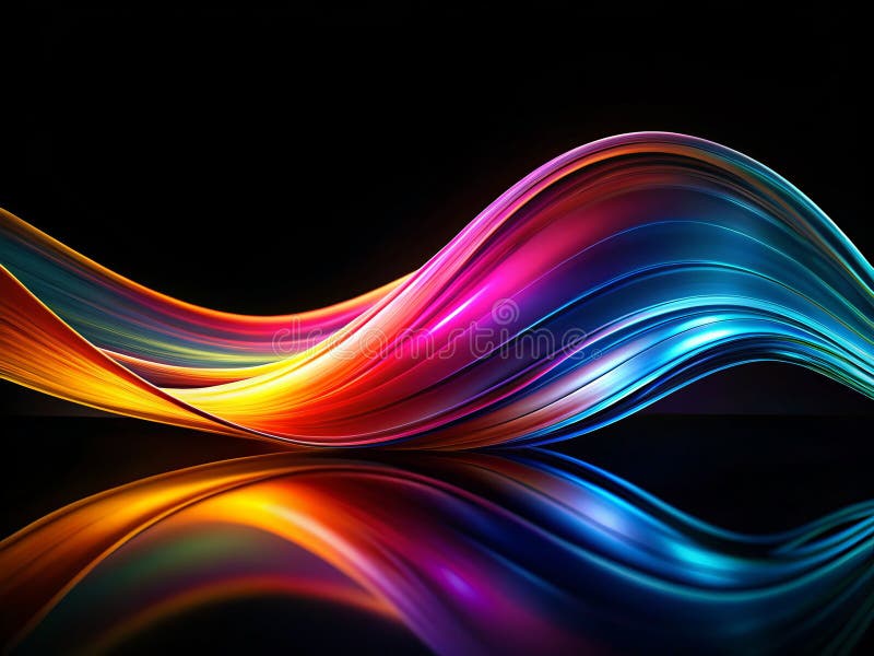 Elegant Black and White Abstract Fluid Wave Silhouette Design a ...