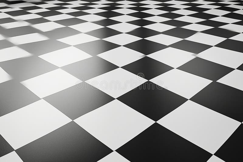 Elegant Black and White Checkerboard Floor Design in a Bright, Modern ...