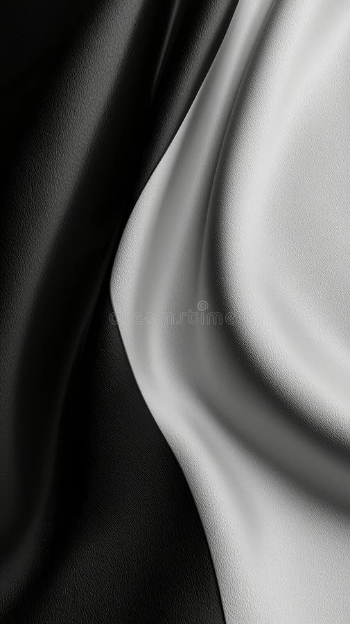 Elegant Black and White Fabric Texture, Smooth Curves Stock ...