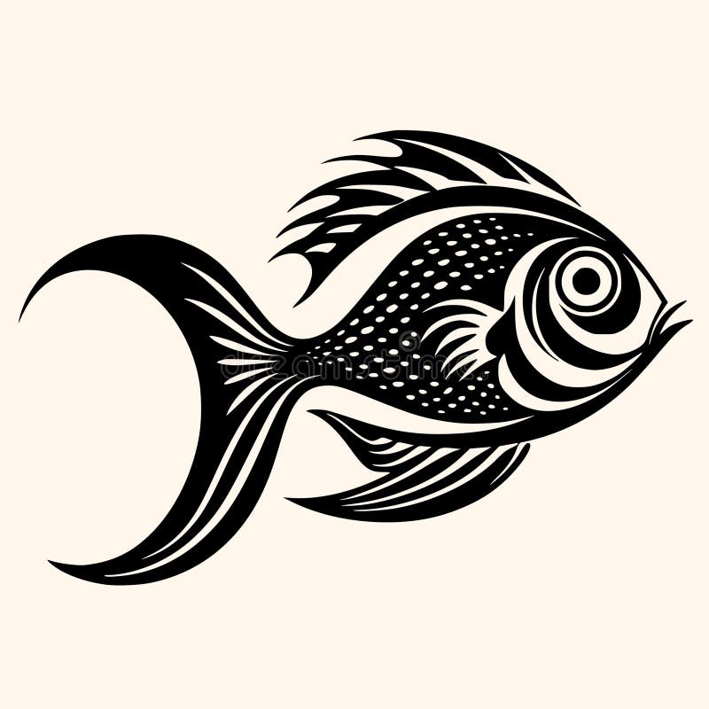 Fish Vector for Logo or Icon, Drawing Elegant Minimalist Style,abstract ...