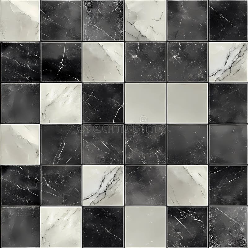 Elegant Black and White Marble Tile Pattern Suitable for Modern ...