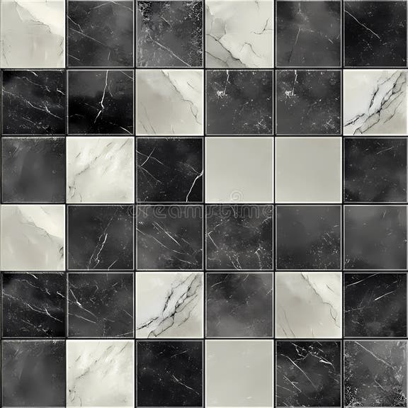Elegant Black and White Marble Tile Pattern Suitable for Modern ...