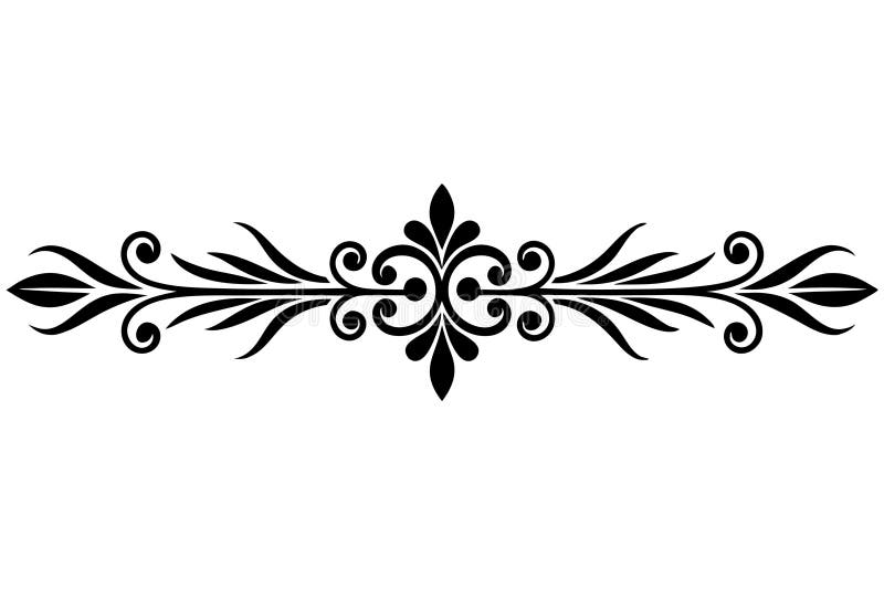 Elegant Black and White Ornate Divider Design Stock Vector ...