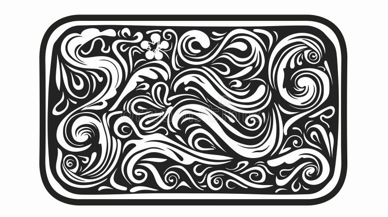 Elegant Black White Rectangle Embroidered Patch Moc Image for Adobe ...