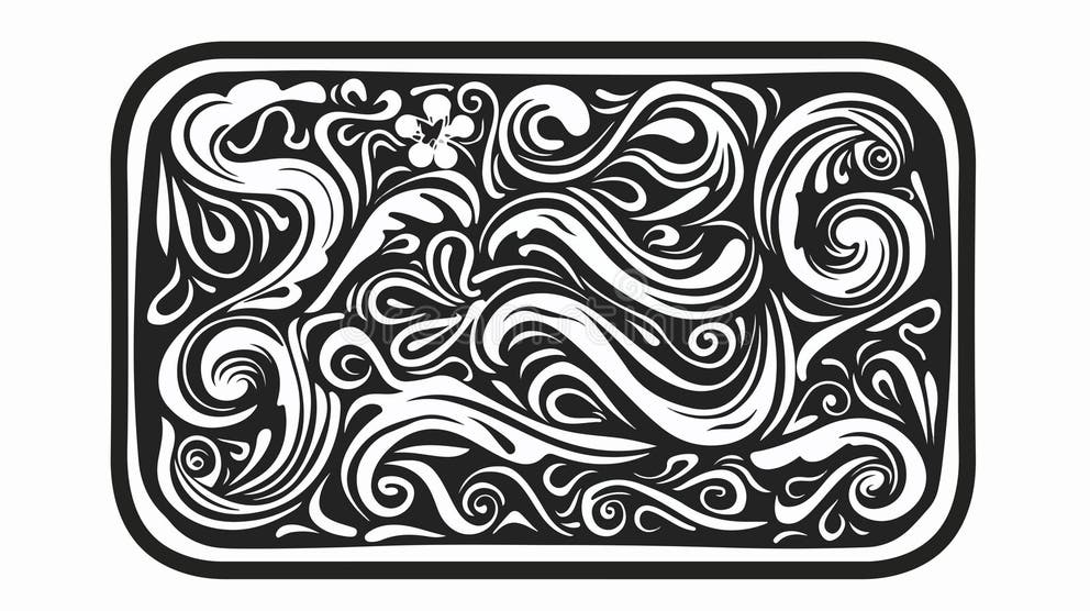 Elegant Black White Rectangle Embroidered Patch Moc Image for Adobe ...