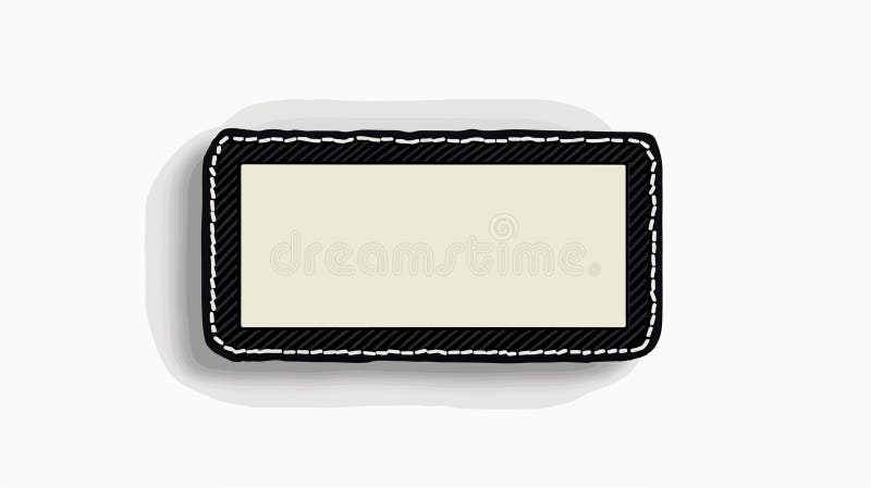 Elegant Black White Rectangle Embroidered Patch Moc Image for Adobe ...