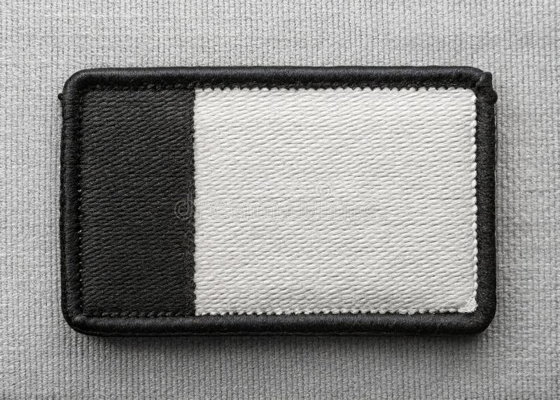 Elegant Black and White Rectangle Embroidered Patch Mockup a Versatile ...