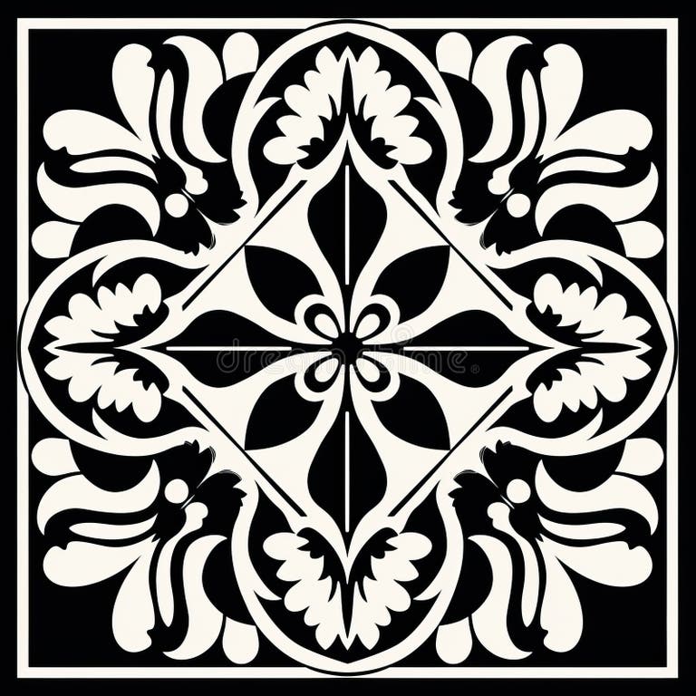 Tile Stencil Designs Stock Illustrations – 105 Tile Stencil Designs ...