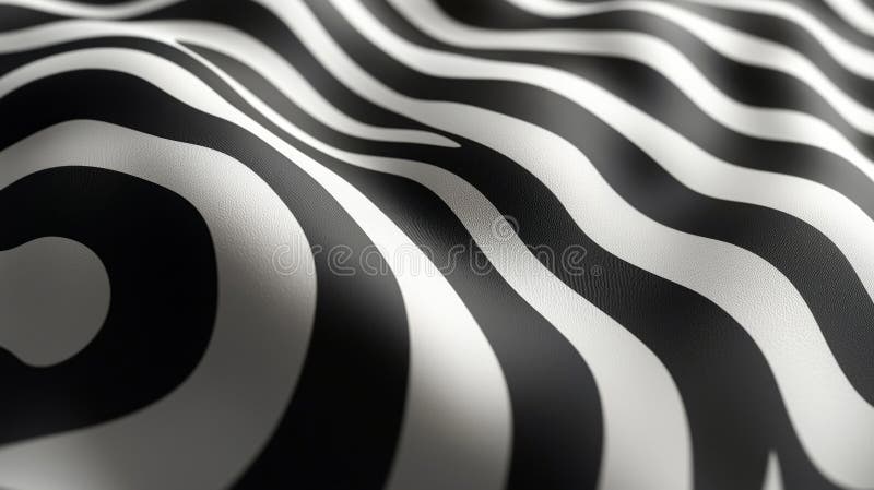 Elegant Black and White Wave Pattern with Modern Texture Design Stock ...