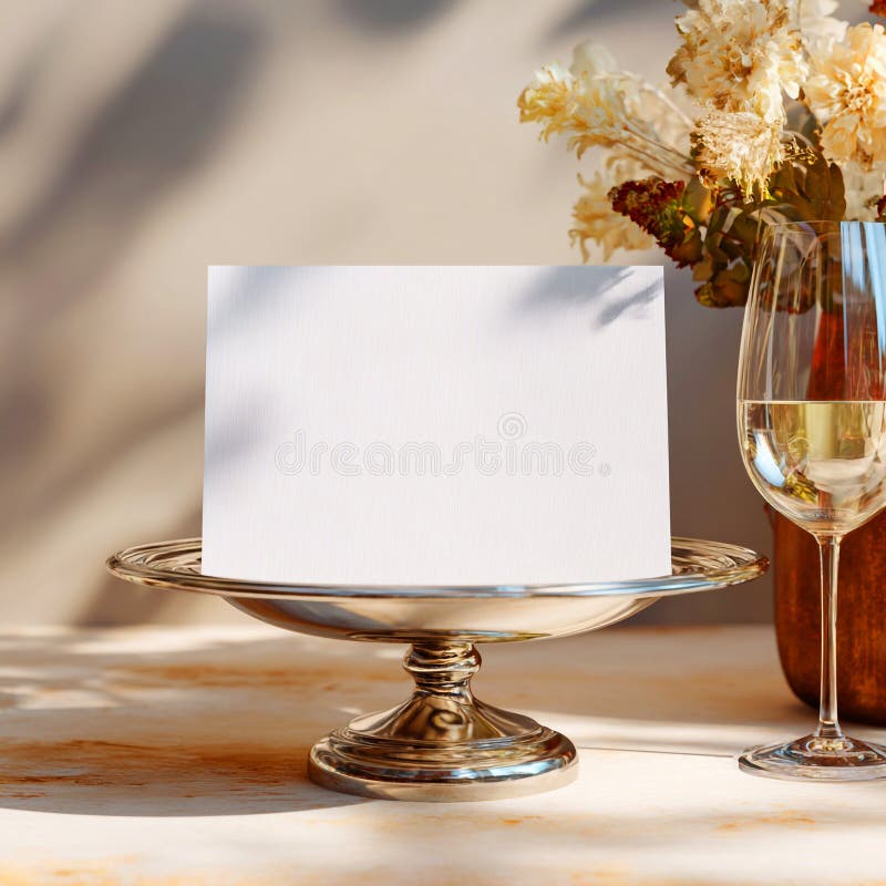 Elegant Blank Card Mockup Wedding Invitation Menu Place Card Design ...