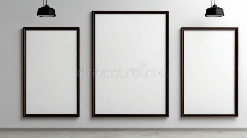 Elegant Blank Decorative Art Frame Gallery Mock-Up - Close-Up of Poster ...