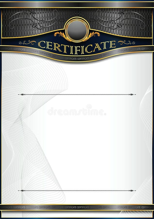 An Elegant Blank Form for Creating Certificates. in Red Colors Stock ...