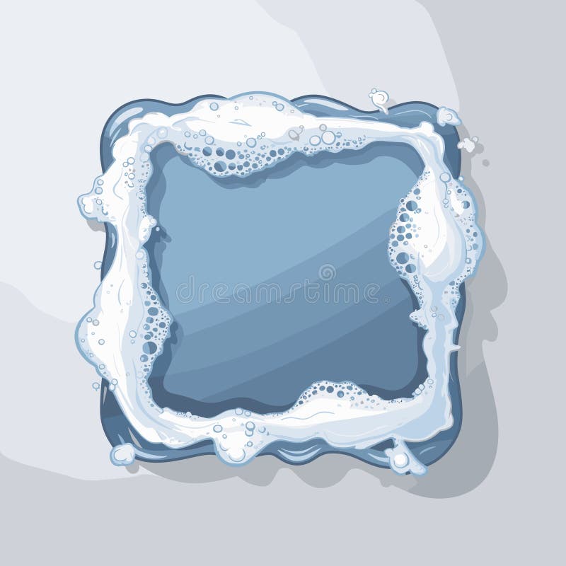 Elegant Blank Frame with Bubbles and Foam for Creative Designs Stock ...