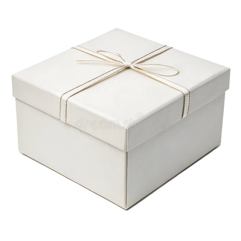 Elegant Blank Gift Box Isolated on White Stock Illustration ...