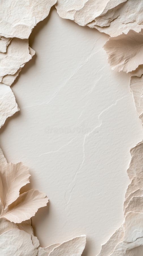 Elegant Blank Page with Beige Decoration for Creative Designs and ...