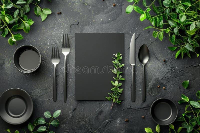 Elegant Blank Place Card on a Dinner Plate at a Wedding Reception Stock ...
