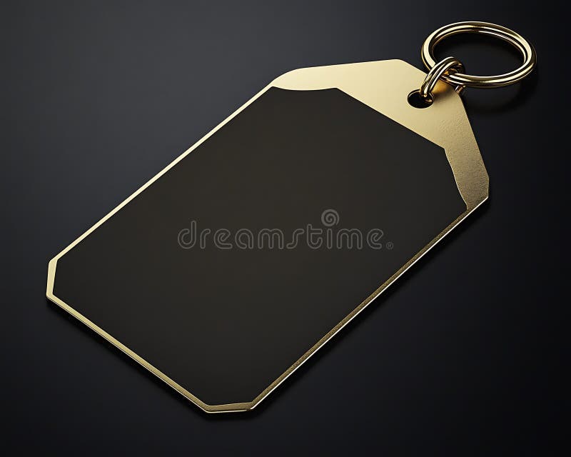 Elegant Blank Tag with Rounded Edges on a Pure Black Stock Illustration ...