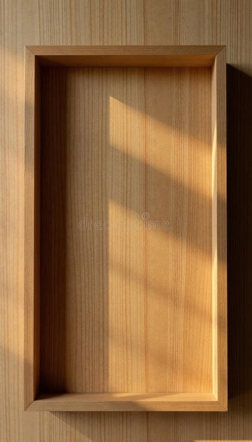 Elegant Blank Wooden Rectangle Frame, Smooth Wood , Presentation ...