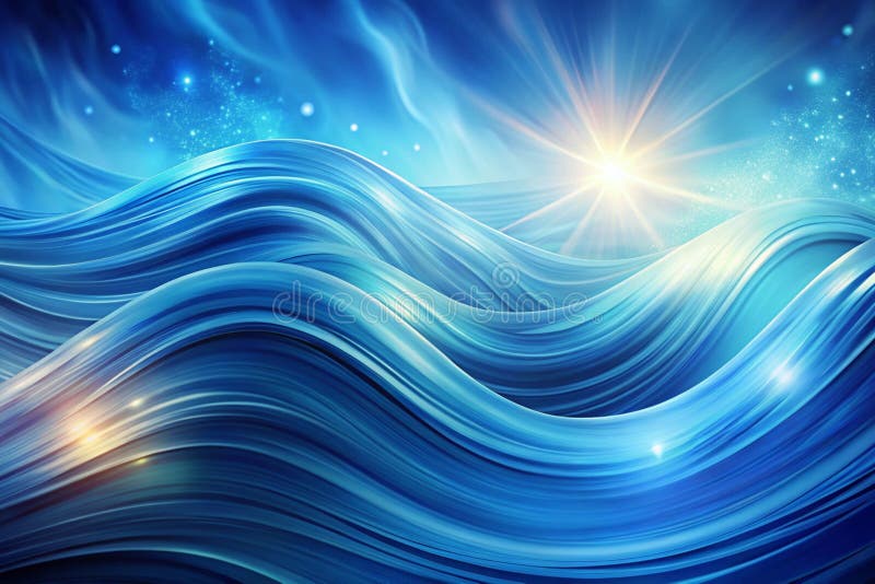 A Blue Abstract Wave Background Stock Illustration - Illustration of ...