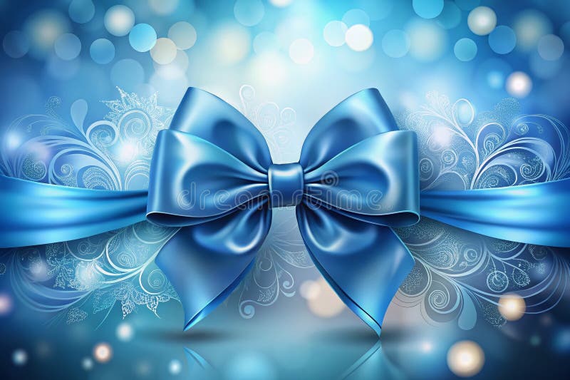 Elegant Blue Bow Vector Design: Seamless Patterns, Invitations, and ...