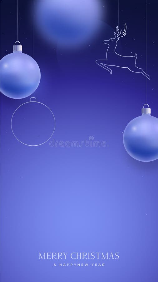 Elegant Blue Christmas Banner Stock Vector - Illustration of greeting ...