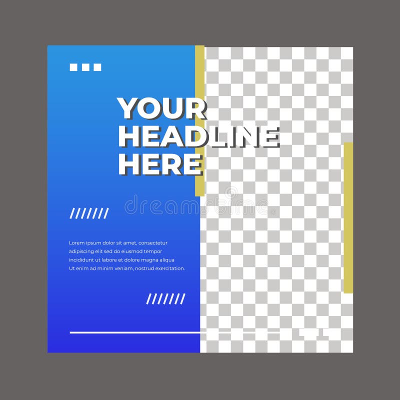 Elegant Blue Color Post Template Design Stock Vector - Illustration of ...