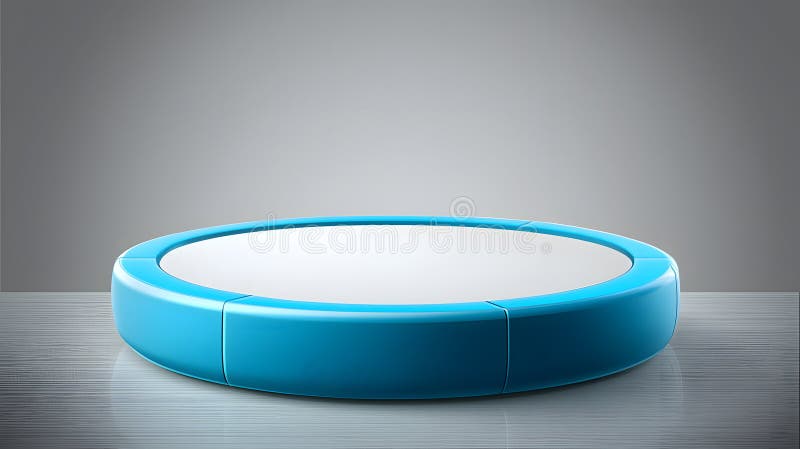 Elegant Blue Display Platform with Mirror Finish Stock Illustration ...