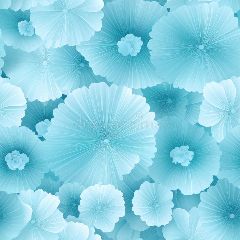 Elegant Blue Floral Pattern with Abstract Leafy Texture Design. Stock ...