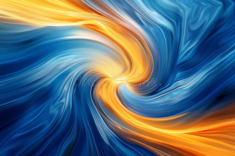 Elegant Blue and Gold Abstract Wave Design Stock Image - Image of wave ...