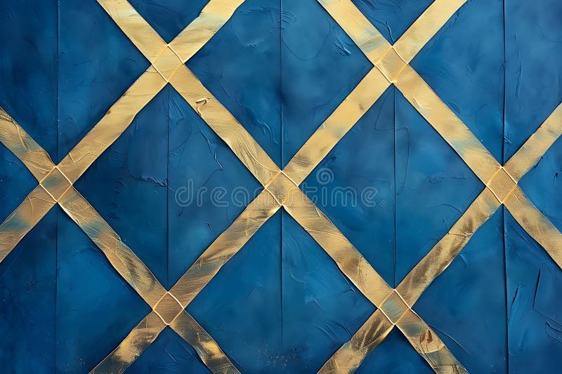 Elegant Blue and Gold Diamond Patterned Wall Texture Stock Illustration - Illustration of ...