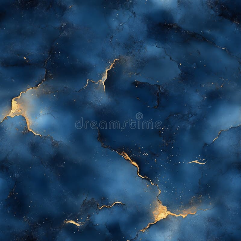 Elegant Blue and Gold Marble Texture with Subtle Cracks and Veins Stock ...