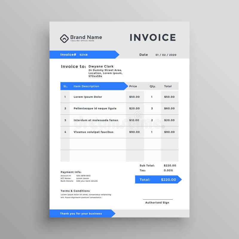 Blue Invoice Stock Illustrations – 2,504 Blue Invoice Stock Illustrations, Vectors & Clipart ...