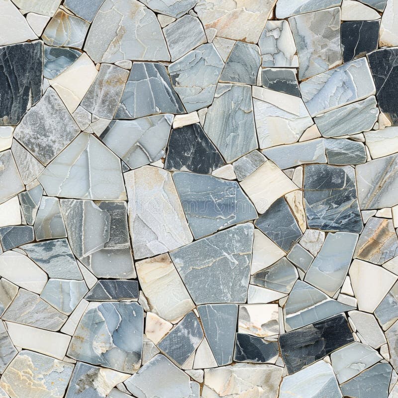 Elegant Blue and Grey Natural Stone Mosaic Texture Stock Image - Image ...