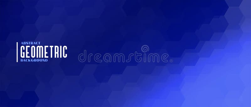 Elegant Blue Hexagonal Shape Geometric Background Design Stock Vector ...