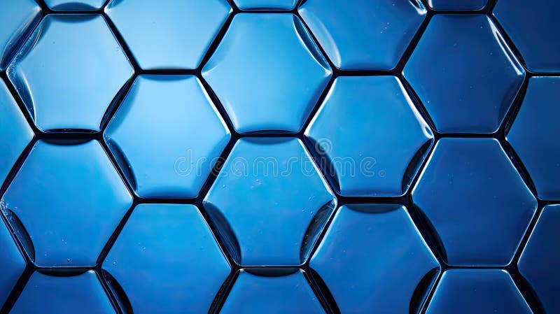 Elegant Blue Honeycomb Pattern Stock Illustration - Illustration of ...