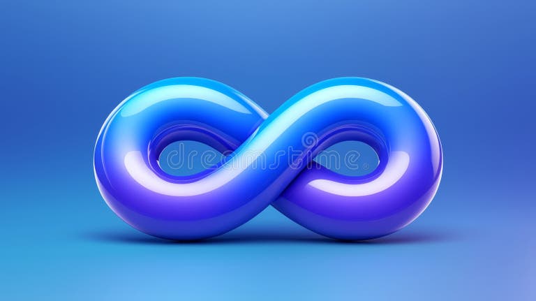 Elegant Blue Infinity Symbol Timeless Representation of Endless ...