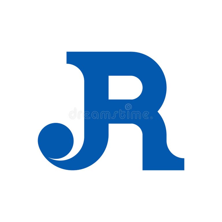 Abstract Modern Monogram Design Featuring JR Initials in Bold ...