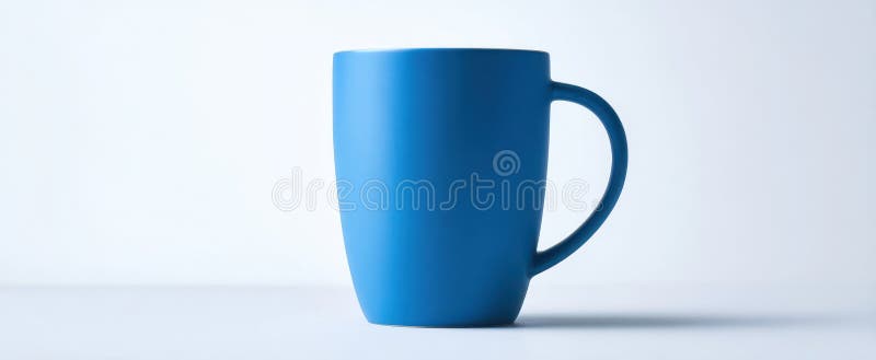 The Elegant Blue Mug Standing on a Clean Minimalist Background..AI ...