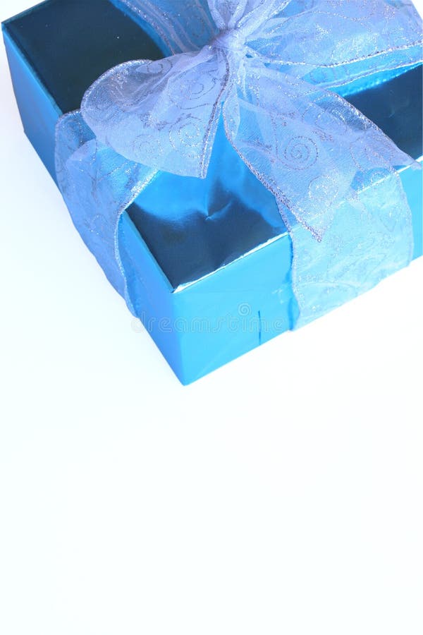 Elegant blue present stock image. Image of anniversary - 3765349