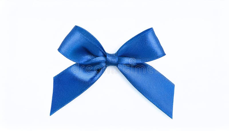Elegant Blue Ribbon on White Background Stock Illustration ...