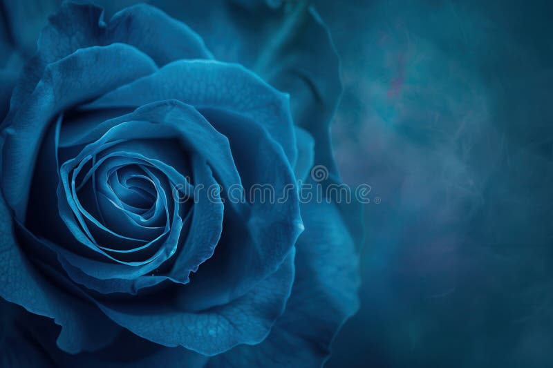 Elegant Blue Rose Wallpaper. Subtle and Detailed Floral Design Stock ...