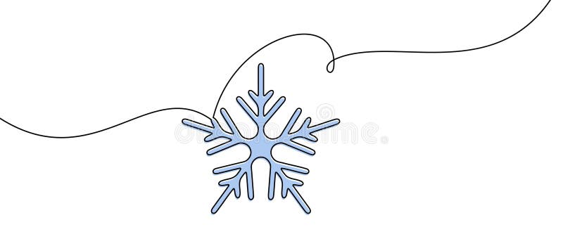 Elegant Blue Snowflake with Curved String Design Stock Vector ...