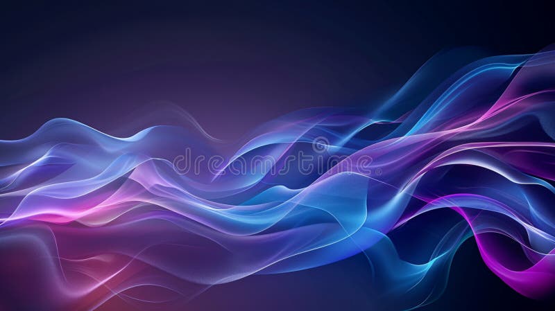 Elegant Blue and Violet Abstract Wave Design Stock Illustration ...