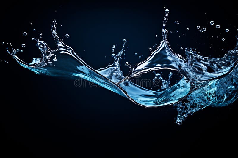 Elegant Blue Water Splash stock image. Image of freshness - 310347819