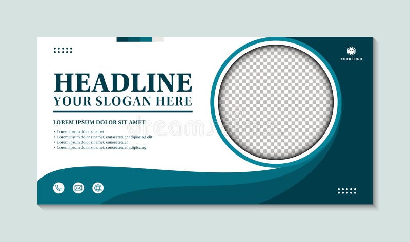 Elegant Blue Wave Pattern Banner Design Template Stock Vector ...