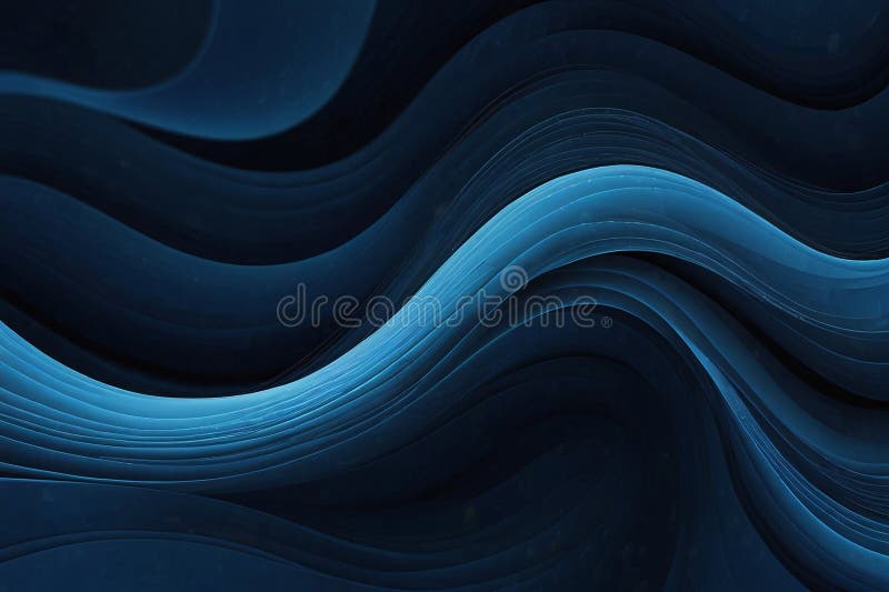 Elegant Blue Wave Swirls Abstract Background Stock Illustration ...