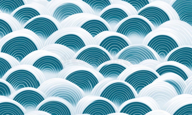 Elegant Blue and White Curved Arches Create a Seamless and Visually ...