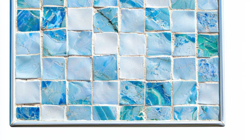 Elegant Blue and White Mosaic Tile Grid for Interior Design and ...