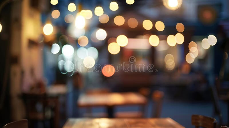Elegant Blurred Italian Restaurant Interior with Warm Colors and Soft ...