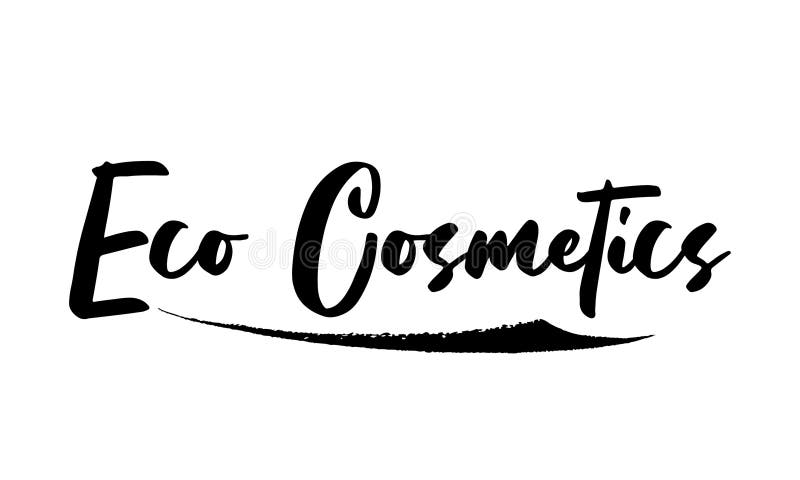 Eco Cosmetics Elegant Bold Typography Lettering Text Vector Design ...